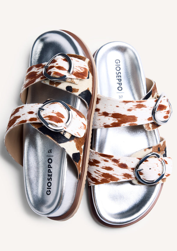 ANIMAL PRINT LEATHER BIO SANDALS CARNEY