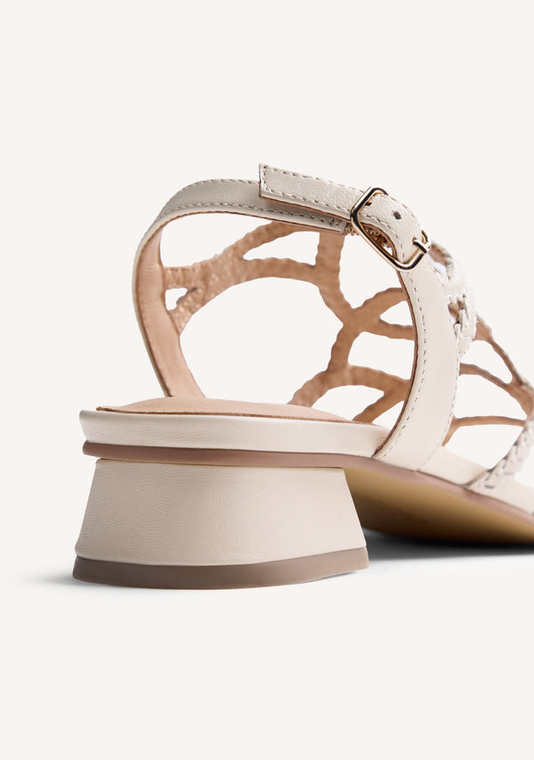 BRAIDED LEATHER HEELED SANDALS BILICE