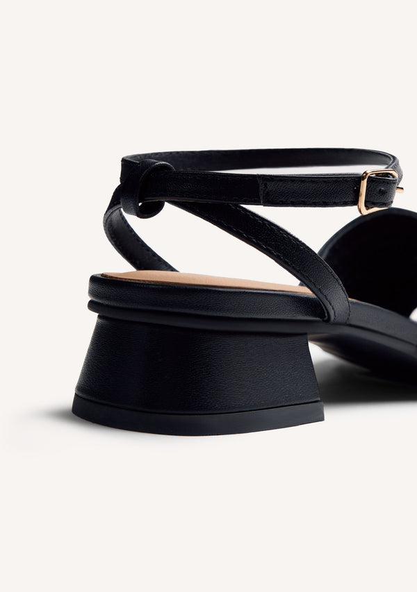 LEATHER HEELED SANDALS BIGELOW